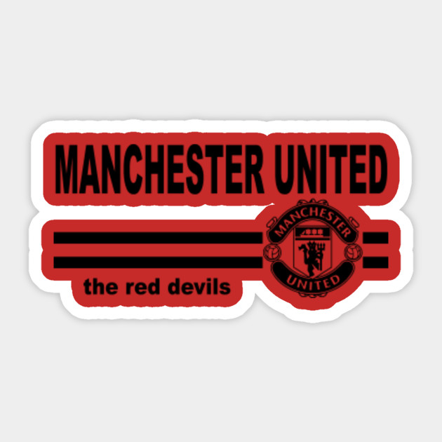 The Red Devils Manchester United Football Sticker Teepublic